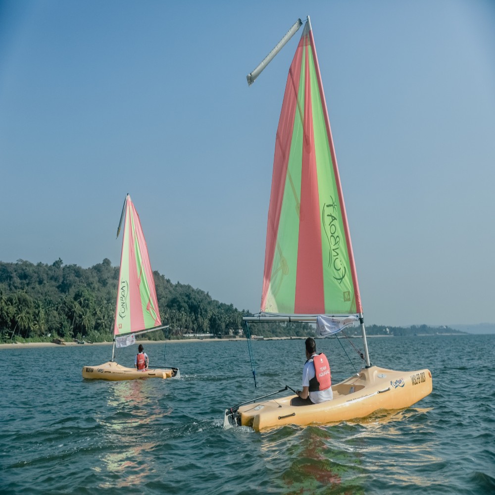 LetsGoa - Sailing at Bambolim Goa | Three Boat Experience